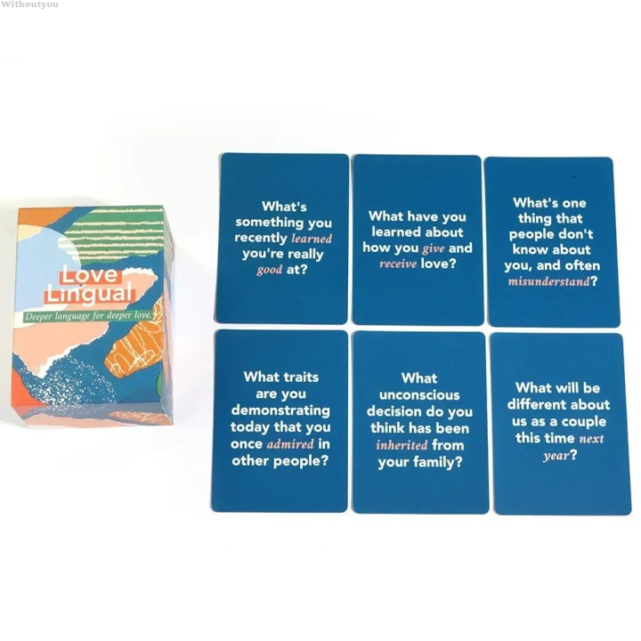Withoutyou Relationship Emotional Game Talk Deep AQ Board Game English ...