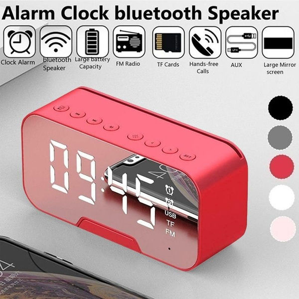 G10 Portable Bluetooth Digital Alarm Clock Speaker FM Radio /Stereo Speakers/Hands-free Calling ...