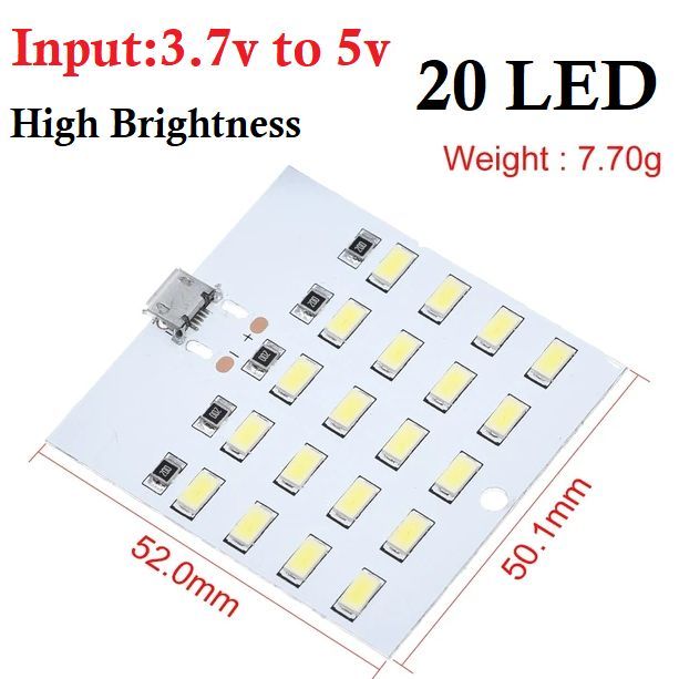 USB LED Light High Brightness Power Bank Light 20 LED | Daraz.lk