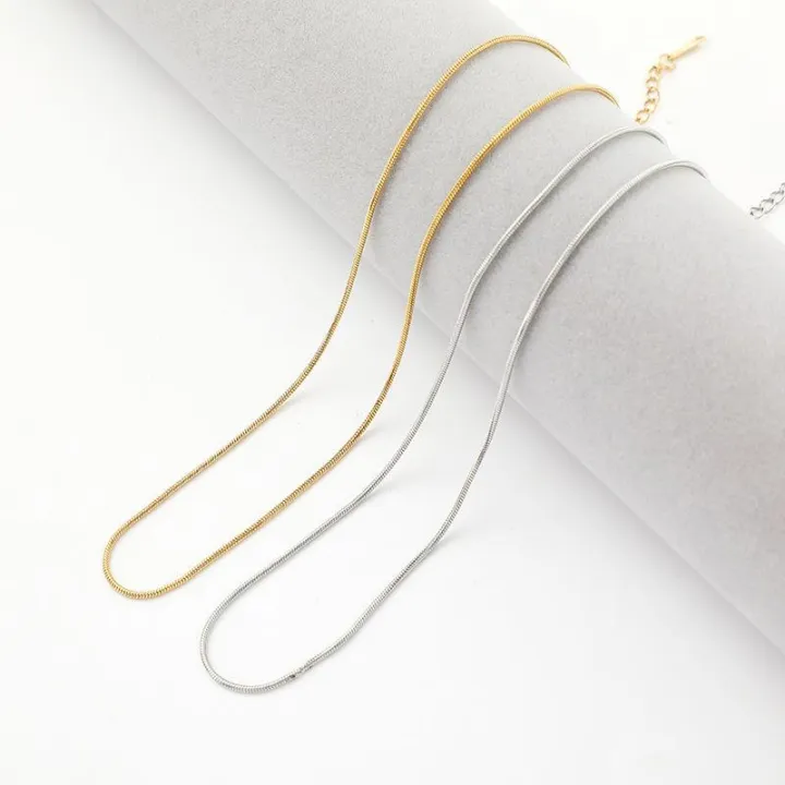 【Factory prices】Titanium Snake Chain Stainless Steel 40 Necklace Simple ...