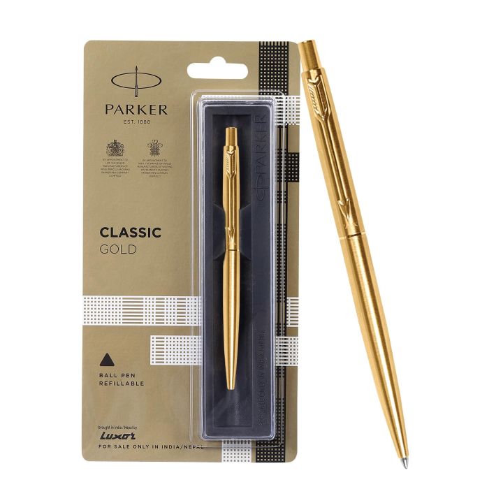 Parker Classic Gold Ball Pen| Ink Color - Blue | Gift For Employees ...