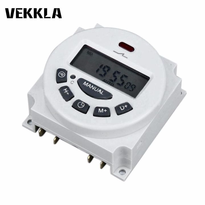 Microcomputer AC 12V 110V 220V LCD Digital Timer Switch Programmable Electronic Relay Switch ...