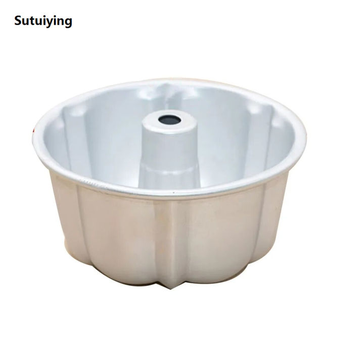 Sutuiying Fashion Cake Mould Non Stick Fluted Ring Cake 14*7.5cm Metal ...
