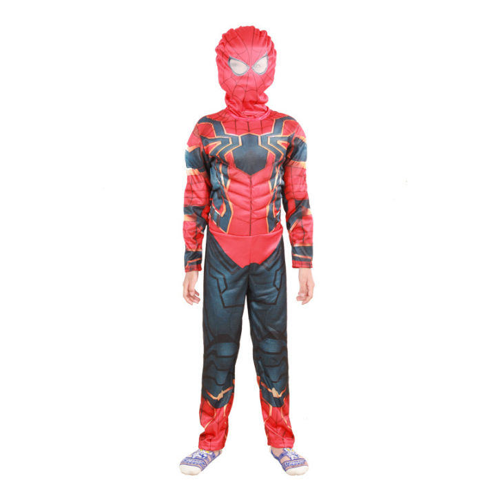 Kids Superhero Cosplay Captain Spider-Man Muscle Costume Thor Superman ...