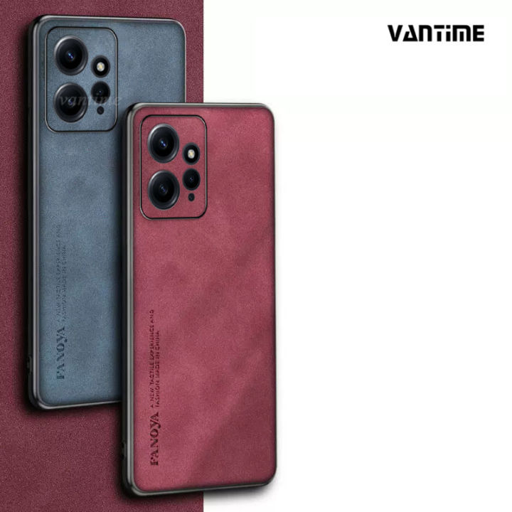 Vantime for Xiaomi Redmi Note 12 4G Case Soft Pure Leather Slim Matte Back Cover | Daraz.lk