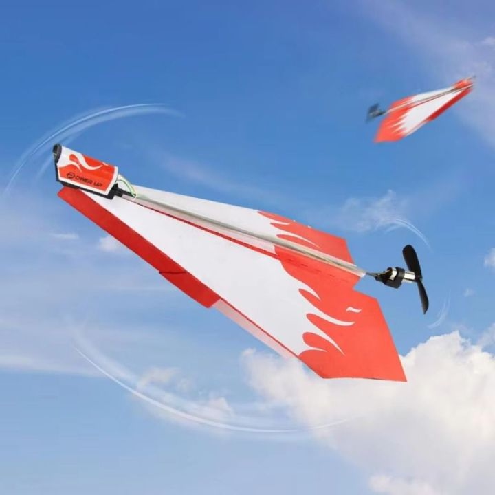 Birthday Gift Hand Throwing Airplane Electric Model Flying Toys Develop Cognition Folding Paper ...