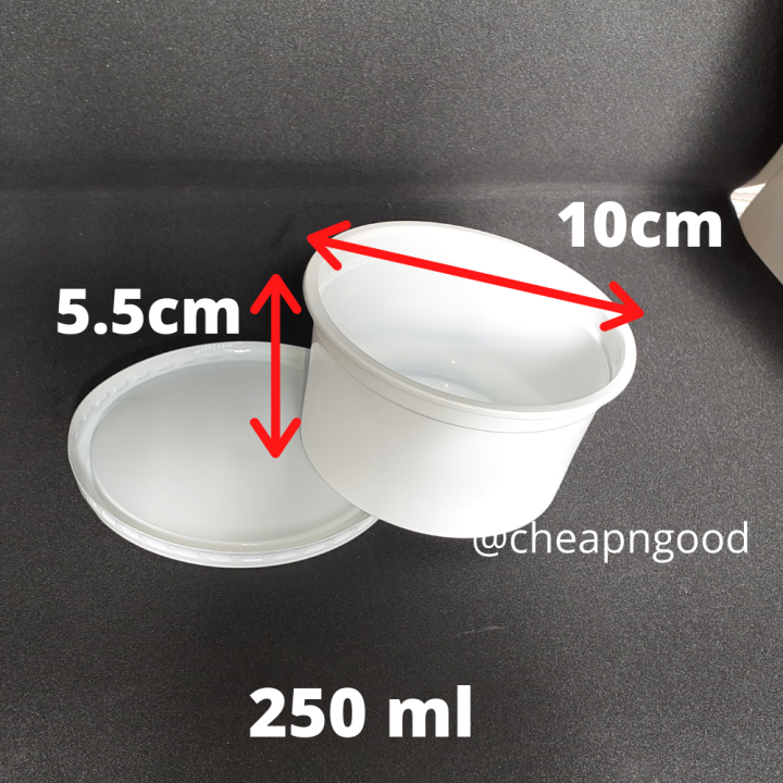 Curry Cup Plastic Container 250ml Plastic Dessert Cup Container with ...