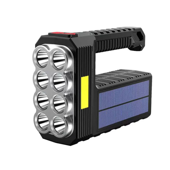 High Bright Solar/ USB LED Flashlight Torch with Strip Light USB ...