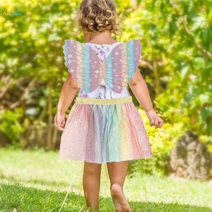 Girls Fairy Costume Dressing up Fancy Dress Roles Play Birthday Fairy ...
