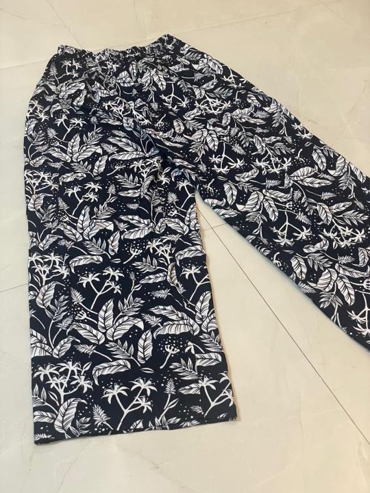 High Demand Women’s Viscose Pants – Free Size, 36” Length, Stylish Leaf ...