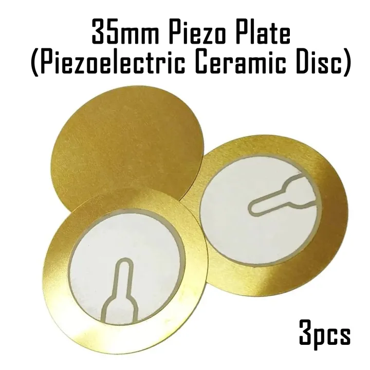 3pcs 35mm Piezo Plate Piezoelectric Ceramic Disc Element Drum Sound ...