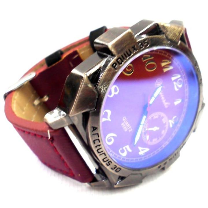 Glamour Men's Watch - Maroon | Daraz.lk
