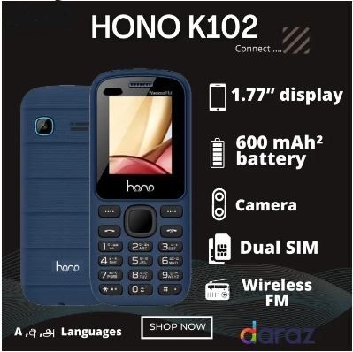 Hono K102 keypad Phone 1 year Warranty | Daraz.lk