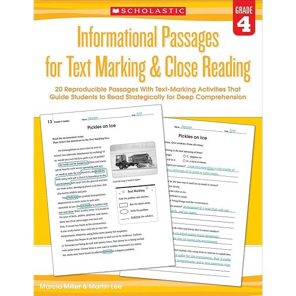 Informational Passages for Text Marking & Close Reading: Grade 4: 20 ...