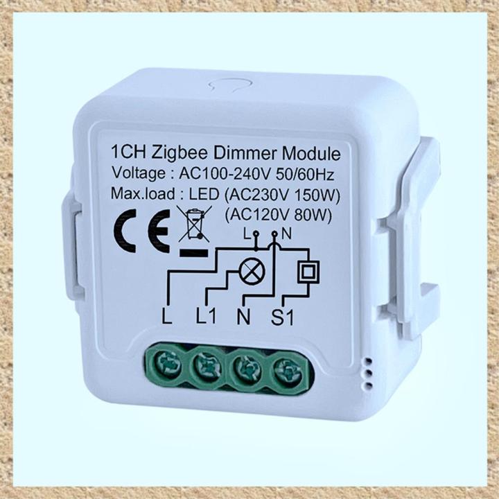 Tuya Zigbee Smart Dimmer Switch Module with Neutral 1 Gang Wireless ...