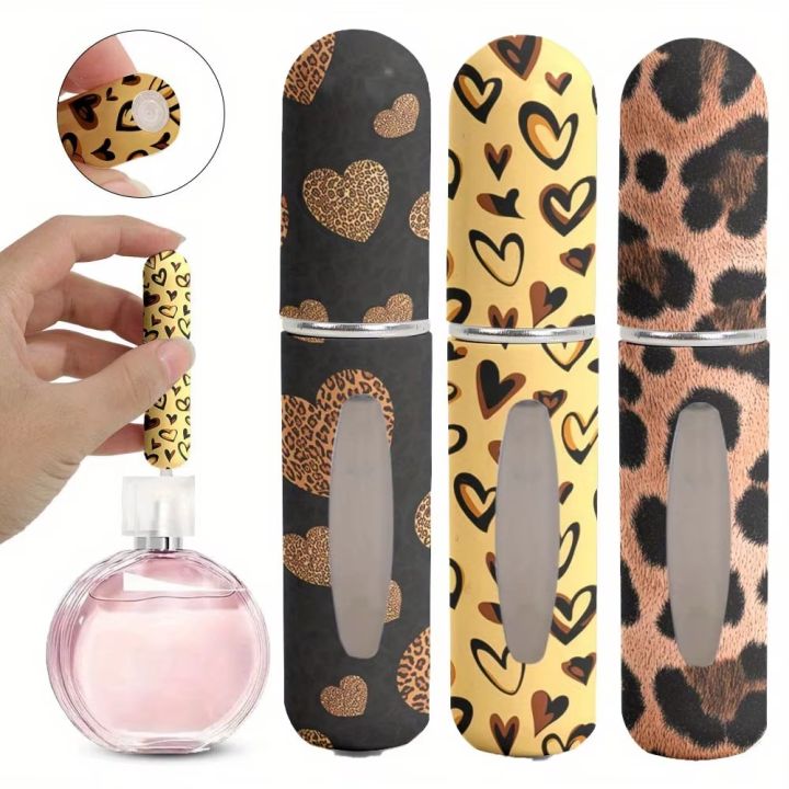Light 5ml Refillable Spray Bottle Leopard Pattern Mini Perfume Spray ...