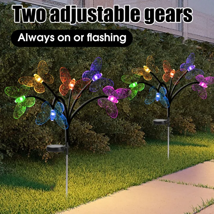 Garden Solar Butterfly Lights Outdoor 6LED Decor Bee Ball Solar Lawn ...
