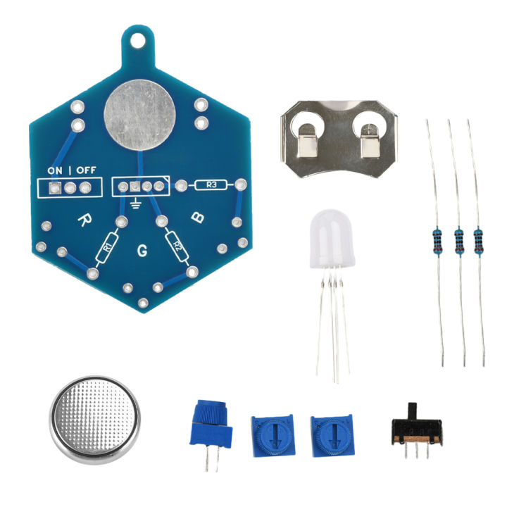 DIY RGB LED Circuit Board Welding Practice Electronic Beginner Learning ...
