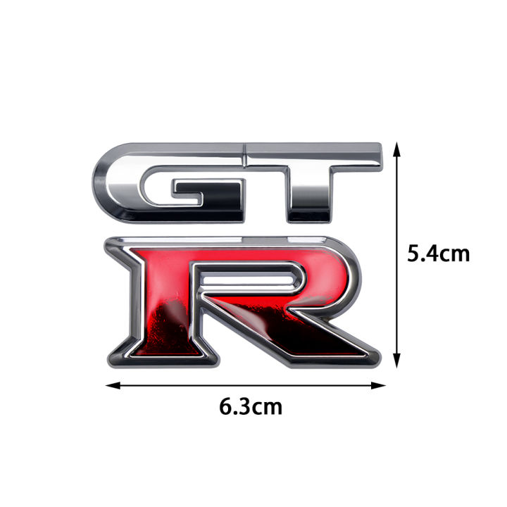 3D Metal GTR Badge Car Fender Body Trunk Decoration Sticker For Nissan ...