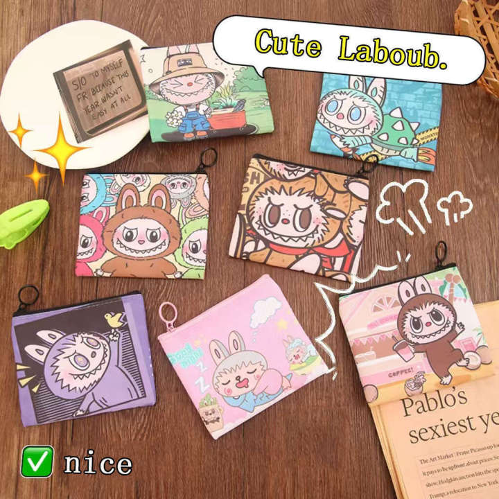 Labubu Mini Coin Purse Small Childrens Card Holder PU Portable On-the ...