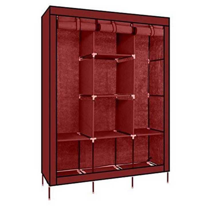 3 Door Storage Wardrobe Foldable and Movable Cloth/Fabric Wardrobe with ...