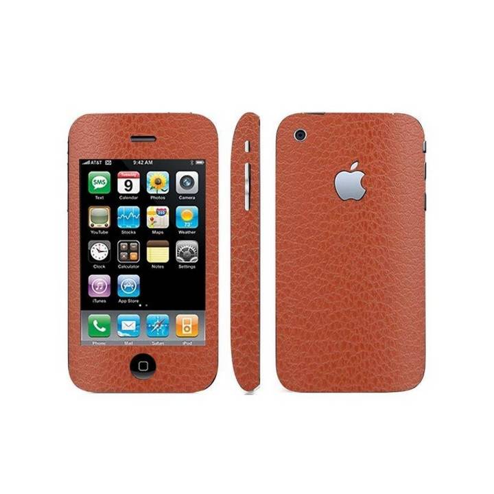New style IPHONE Brown Common Leather Texture Mobile Skin | Daraz.lk