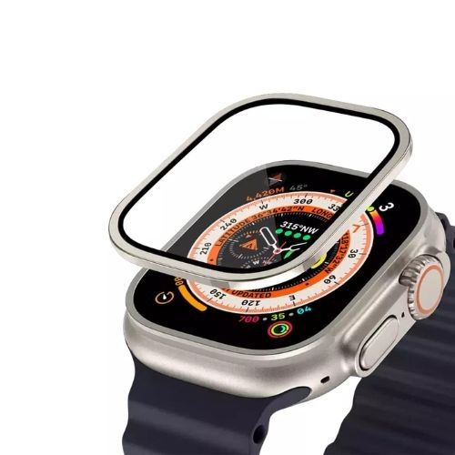 Watch Ultra Screen Protector 49mm 9H Tempered Glass + Titanium Alloy ...