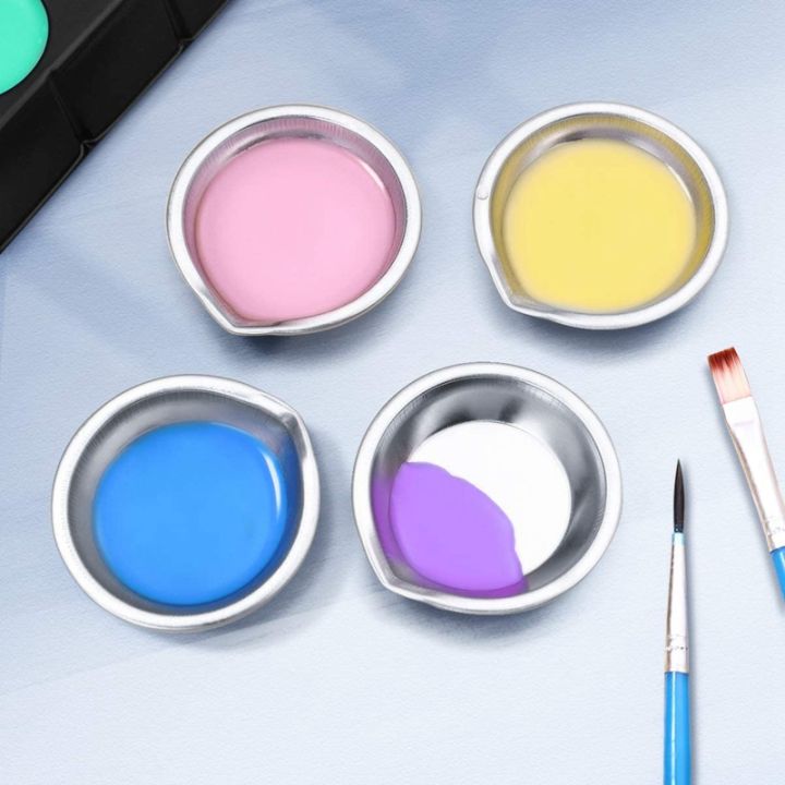 Palette Mix Artist Lacquer Plate Small Round Stainless Steel [Best Set ...