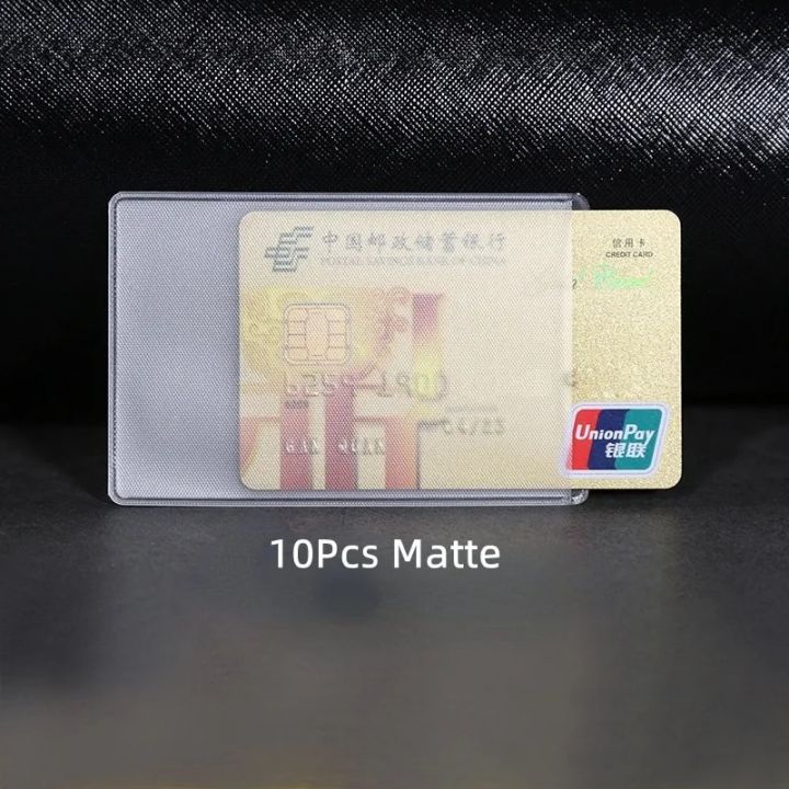 1/5/10pcs PVC Transparent Card Holder Bus Business Case Bank Credit ID ...