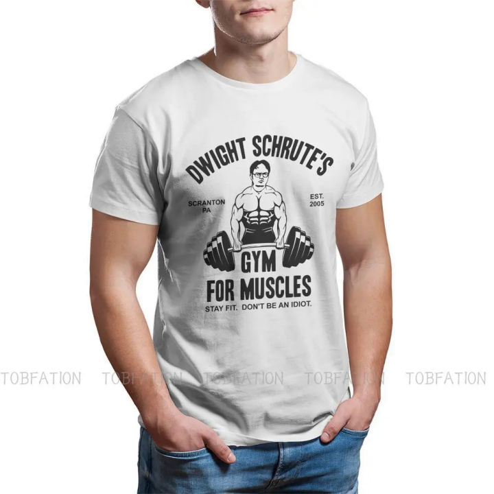 Dwight Schrute Gym for Muscles Classic Harajuku T-Shirt The Office Jim ...
