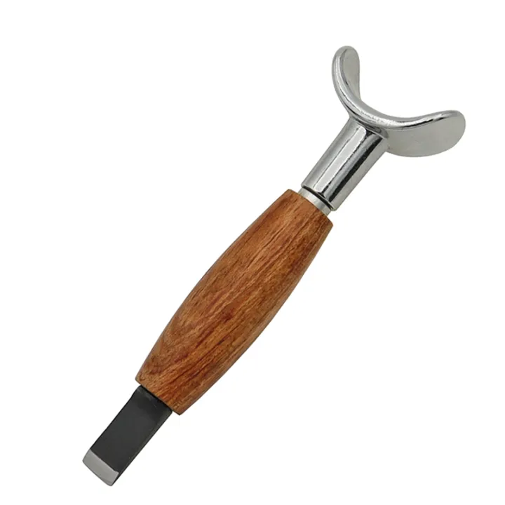 Carving Rotary Knife Handmade DIY Stainless Steel Pear Wood Handle with ...