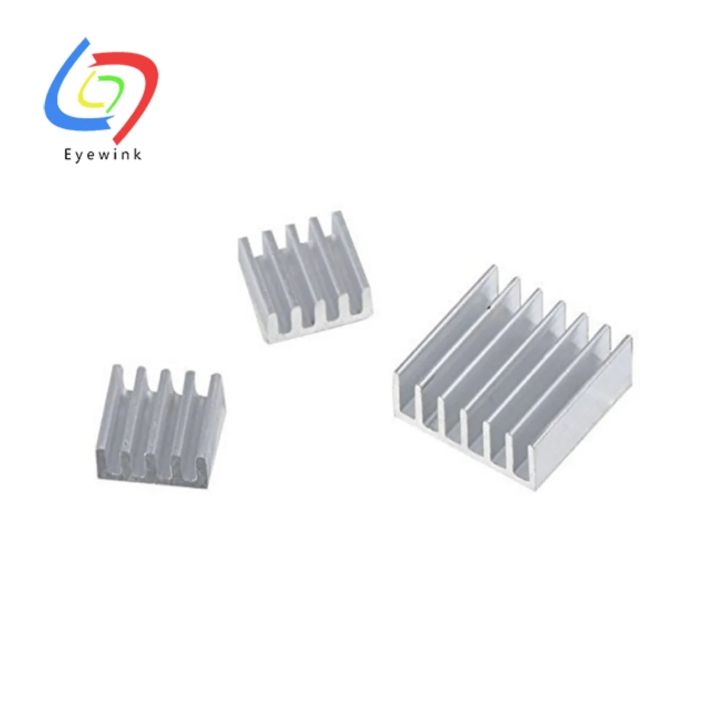 【KAMDSS015】3pcs + Adhesive for Raspberry Pi Heatsink Cooler Pure Aluminum Heat Sink Set Kit ...