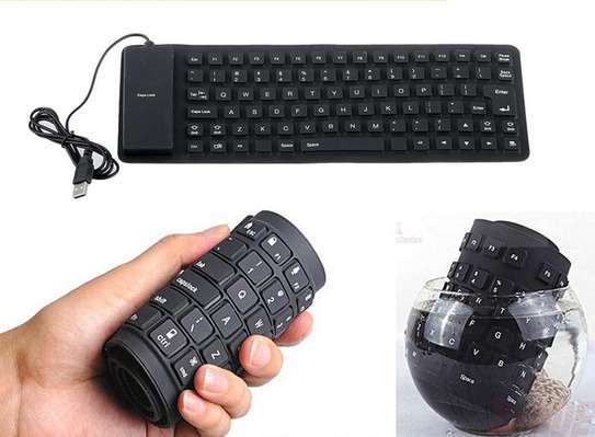 KEYBOARD MINI FLEXIBLE USB Portable USB Mini Flexible Silicone PC ...