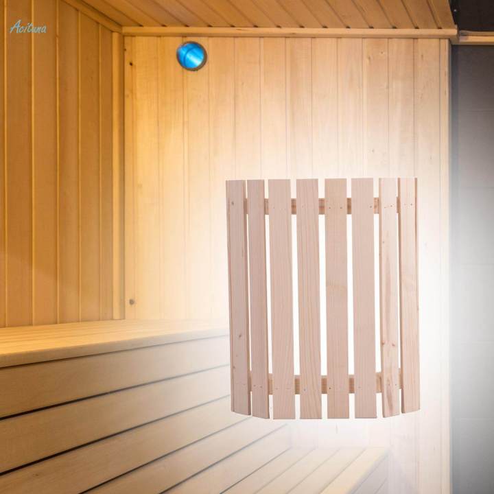 Wood Lamp Shade Rustic Wood Lampshade for Sauna Room Steam Room Decor ...