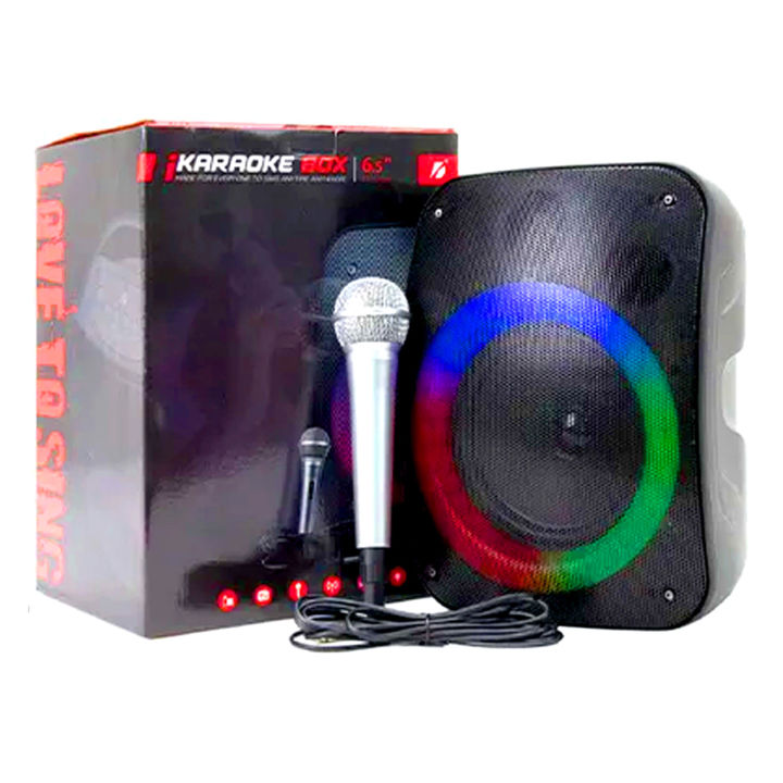 KTS-2000 Portable Wireless Bluetooth Speaker with Mic LED Light RGB ...