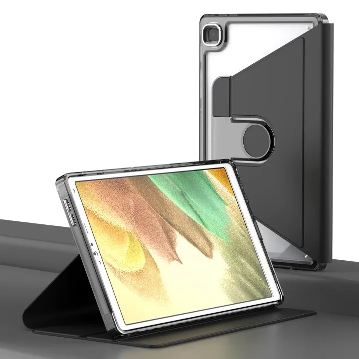 Clear 360 Rotation Stand Smart Leather Tablet Case For Samsung Galaxy ...