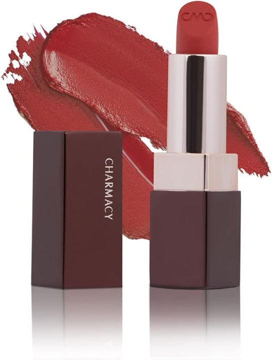 Charmacy Milano Soft Satin Matte Lipstick, Red Salsa, 3.8g FROM DUBAI ...