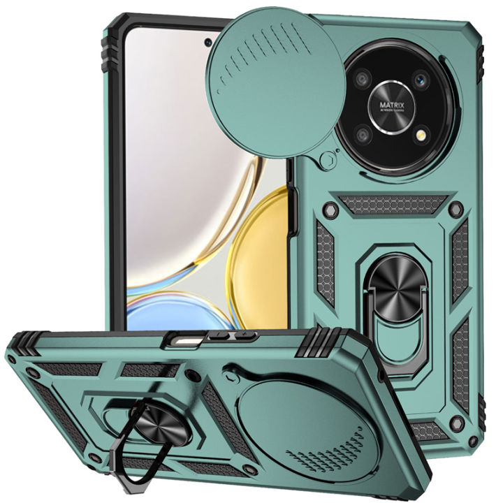 For Honor X7 X8 4G Case Slide Camera Shockproof Armor Phone Case For ...