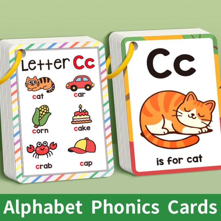 New 26 Letters English Alphabet Cards A-Z Cards 156 Words Montessori ...
