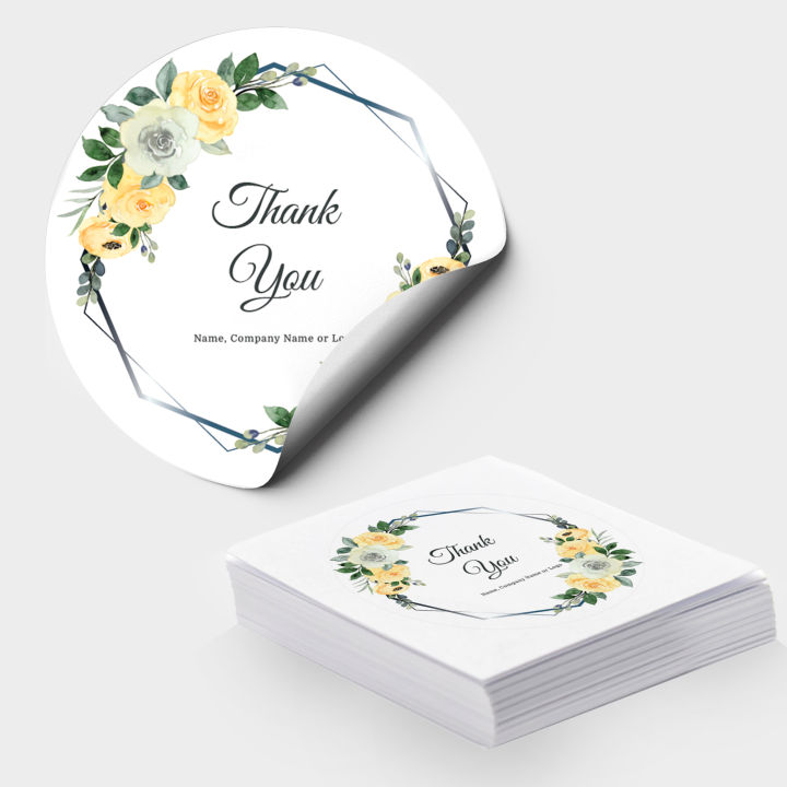 100pcs Customize Thank You Sticker, Wedding Stickers, Invitation ...