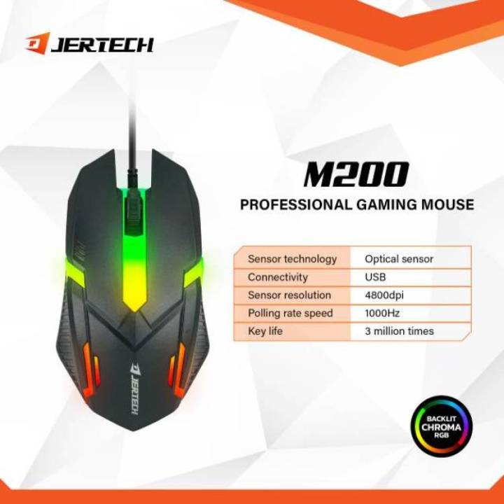 Jertech M200 Warwick RGB Lighting Professional Gaming Mouse, High ...