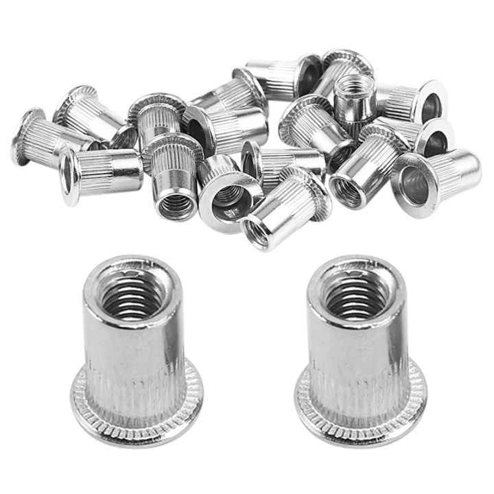20 Pcs 304 Stainless Steel Rivet Nut Rivnut Insert Nutsert M6x15mm ...