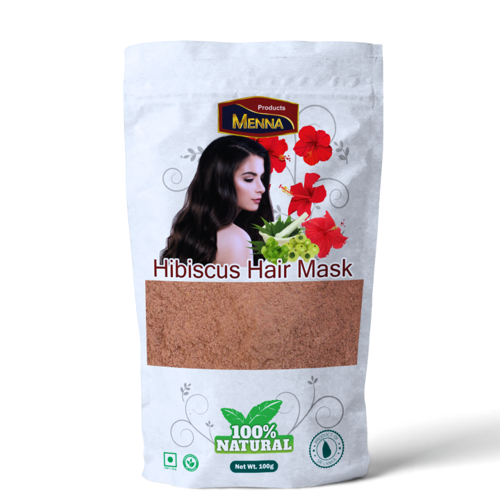 Menna Products Natural Hibiscus Hair Mask 100g with Amla, Gotu Kola ...