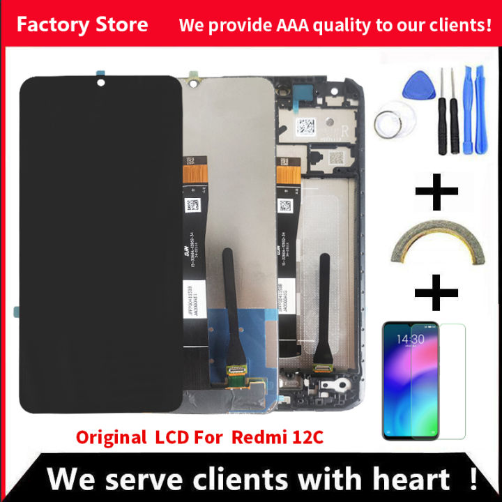 Original 6.71'' For Xiaomi Redmi 12C LCD With Frame Display Touch Panel Screen Assembly Pantalla ...