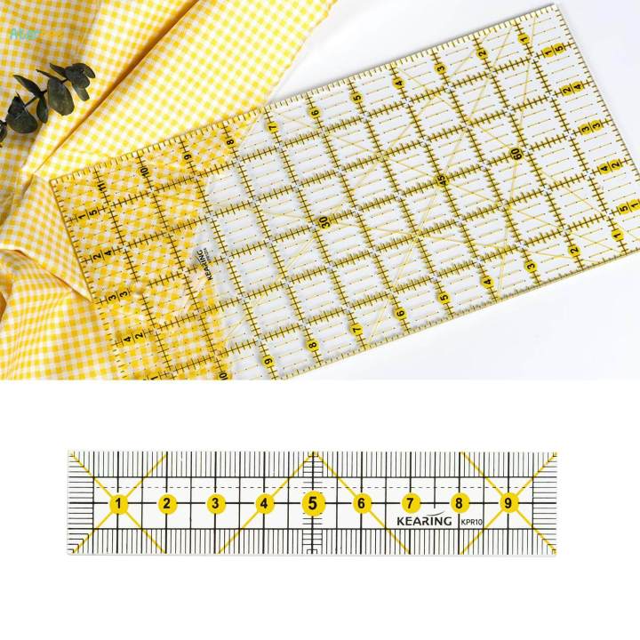 Acrylic Sewing Ruler Template Fabric Ruler for DIY Quilting Tailors ...