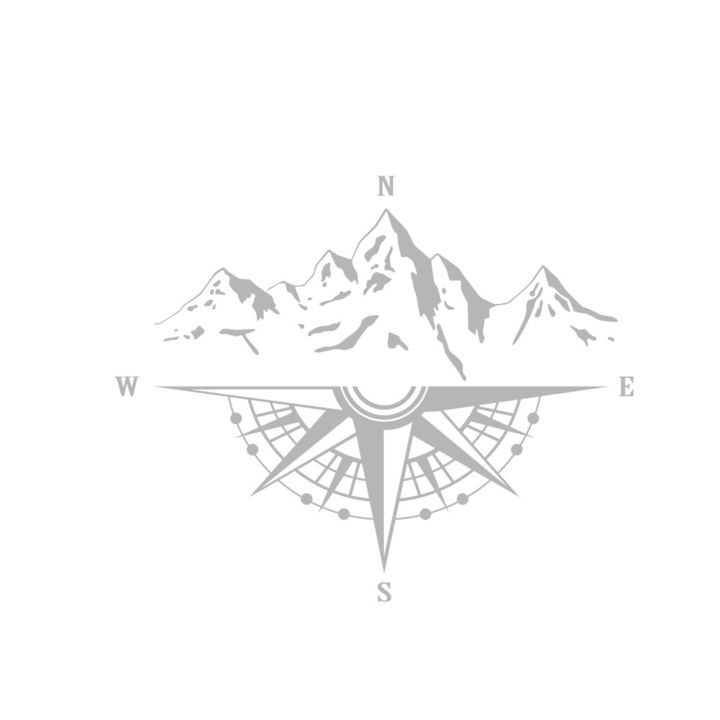 Mountain Compass Stickers, Decal for Car Hood Auto Body Side Door ...