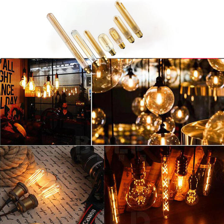 Glass LED vintage light bulb long service life Tall Edison-style tube ...