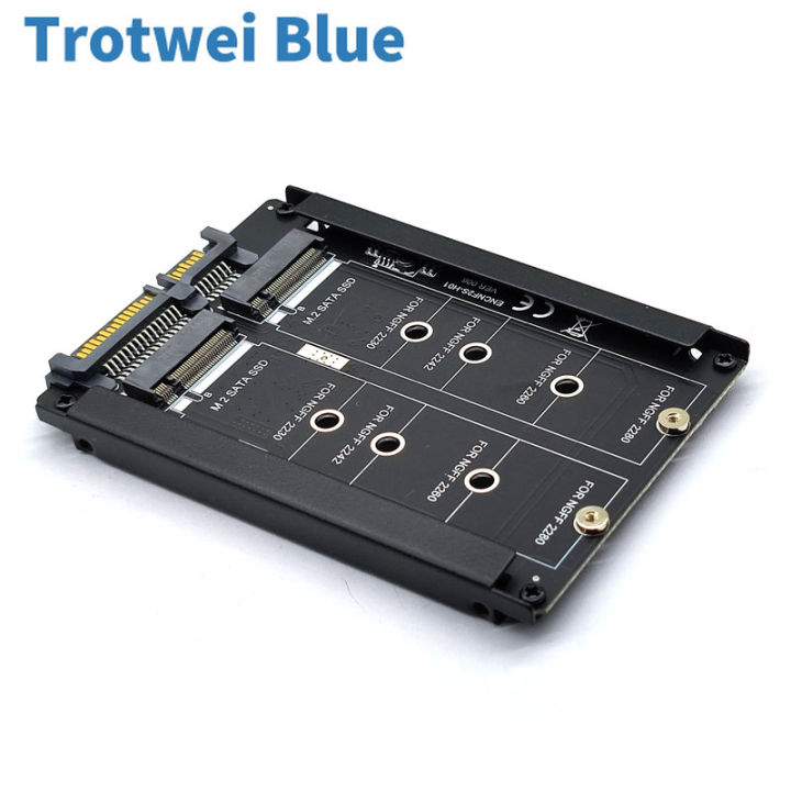 Metal Case Dual Bm Key M.2 Ngff Ssd To 2.5 Sata 6gb Adapter With ...