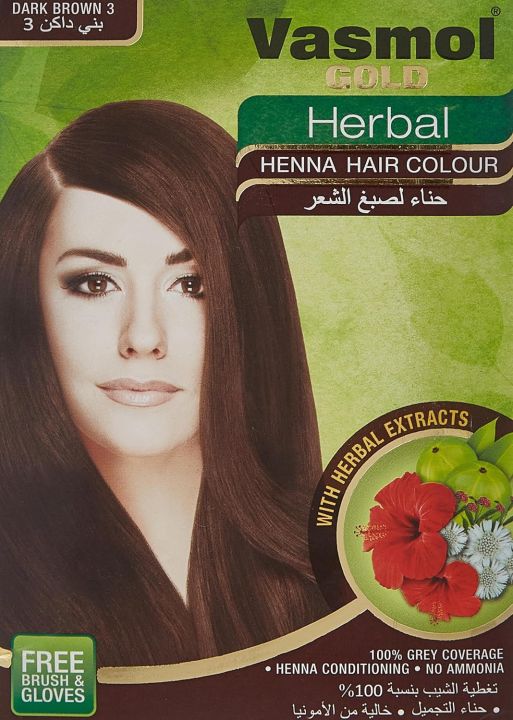 Vasmol Gold Herbal Henna, Dark Brown, 6 X 10 Gm (FROM DUBAI) | Daraz.lk