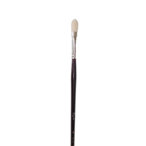 Apple White Bristol Filbert Brush(140KF)- Size 4 , Made with Chinese ...